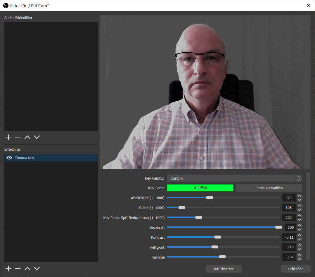 Kann ich einen virtuellen Hintergrund einrichten?